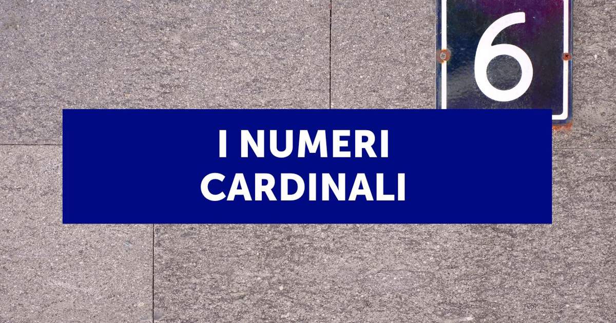 I numeri cardinali in inglese