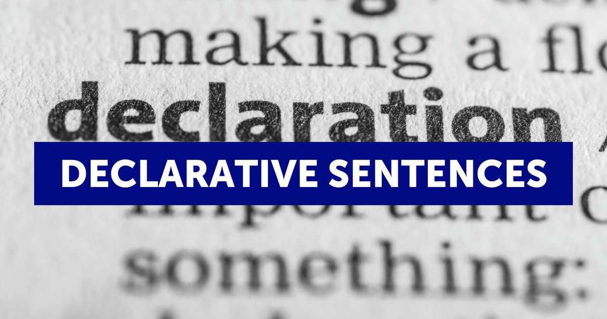 Declarative sentences in inglese